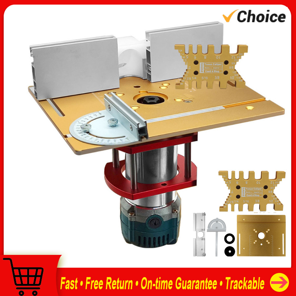 Jual Router Table Insert Plate Aluminum Alloy Wood Milling Flip Board ...