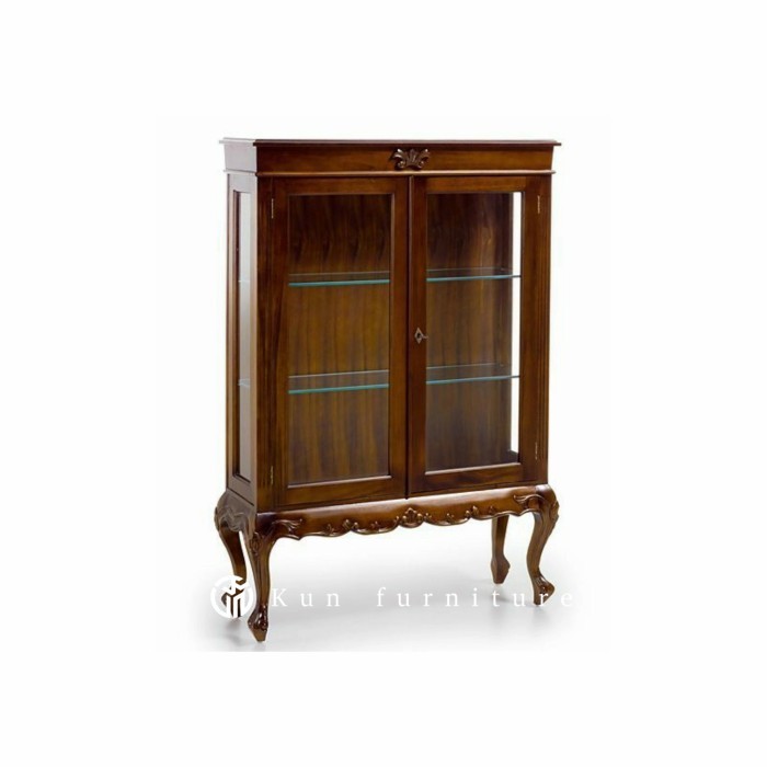 Jual lemari hias kecil kayu jati tua model classic lemari pajangan ...