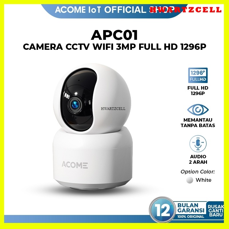 Jual [HWARTZ] ACOME APC01 Smart Camera CCTV WiFi Indoor Camera Audio ...