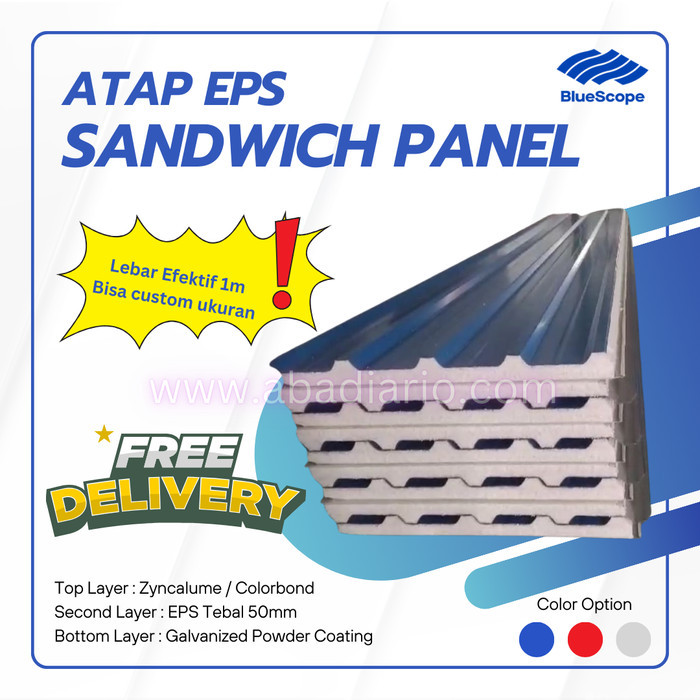 Jual Atap EPS Sandwich Panel - Atap Salju Premium dengan Insulasi ...