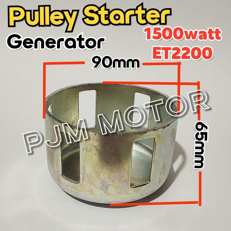 Jual 154 Pully starter Mangkok besi engkol mesin genset 4 tak 1000watt ...