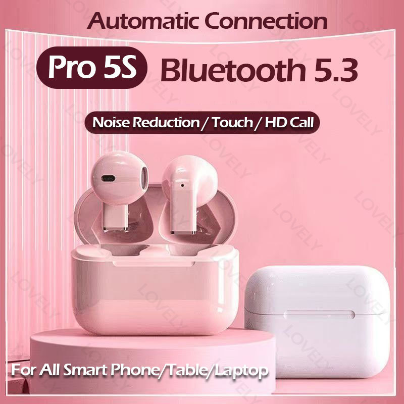 Jual Pro 5S TWS Bluetooth Earphone Dengan Mic Stereo HiFi Wireless ...