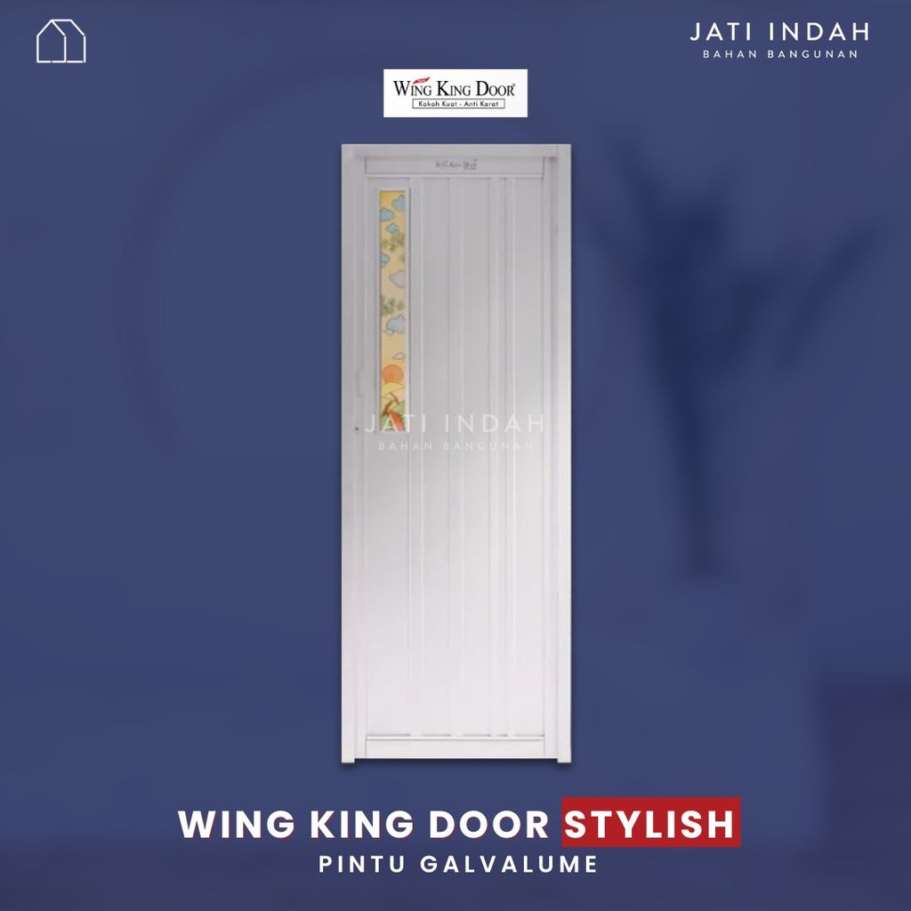 Jual Wing King Door Stylish Pintu Kaca + Kusen Galvalume / Pintu Kamar ...