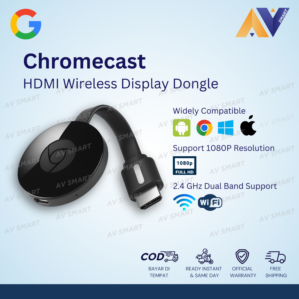 Jual Google Chromecast / Anycast Display Dongle Wireless Screen ...