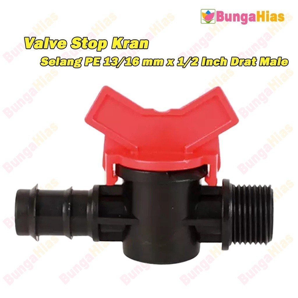 Jual Valve Selang PE 13 x 16 mm Ke 1/2 Male Drat ( 1/2 Inch Selang ...