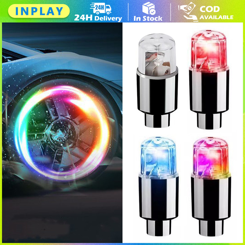 Jual Paket 4 Tutup Pentil Ban LED USB Neon RGB Waterproof Lampu Roda ...