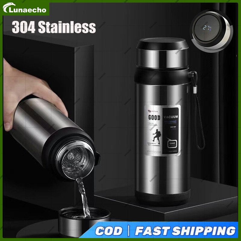 Jual 304 Stainless Steel 600ml/1000ml Thermos Silver Kapasitas Besar ...