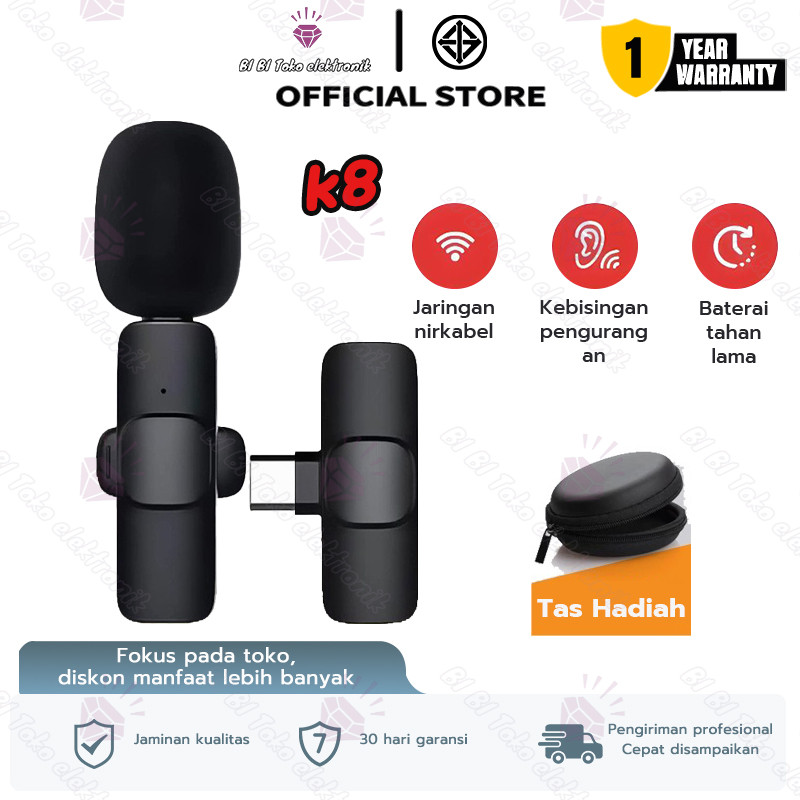 Jual K8 Microphone Mic Clip On Youtuber Wireless Usb/Mic Youtuber ...