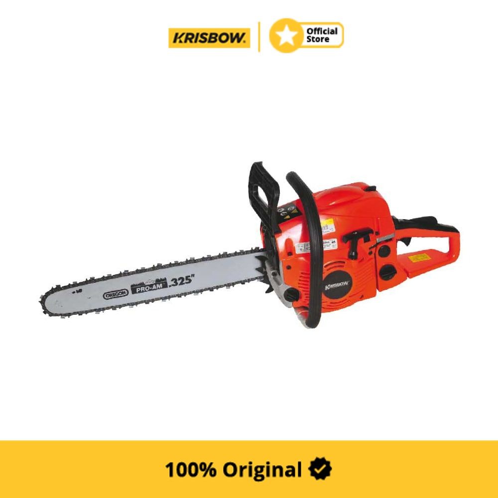 Jual Krisbow Gasoline Chain Saw Mesin Gergaji 55 cm | Shopee Indonesia