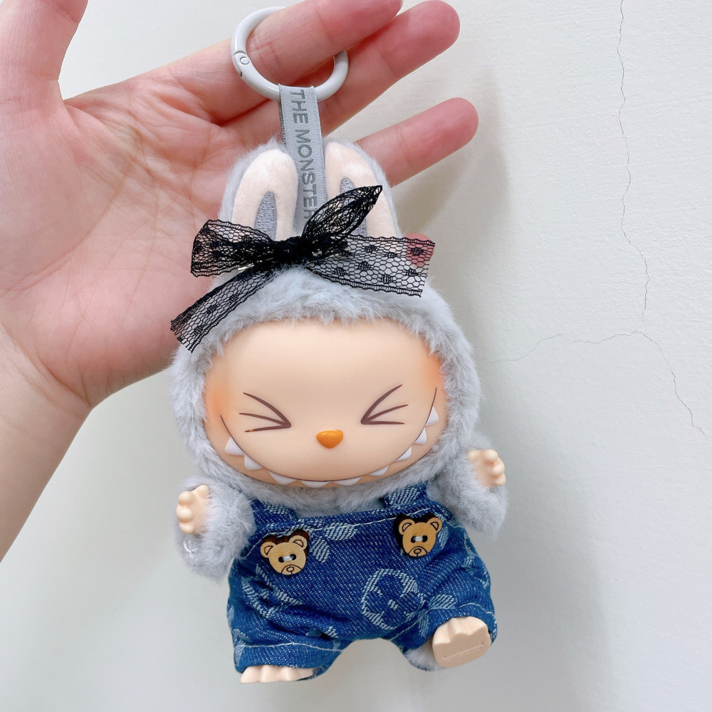Jual 17cm Labubu Doll Clothes Advanced design Heartbeat Macaron labubu ...