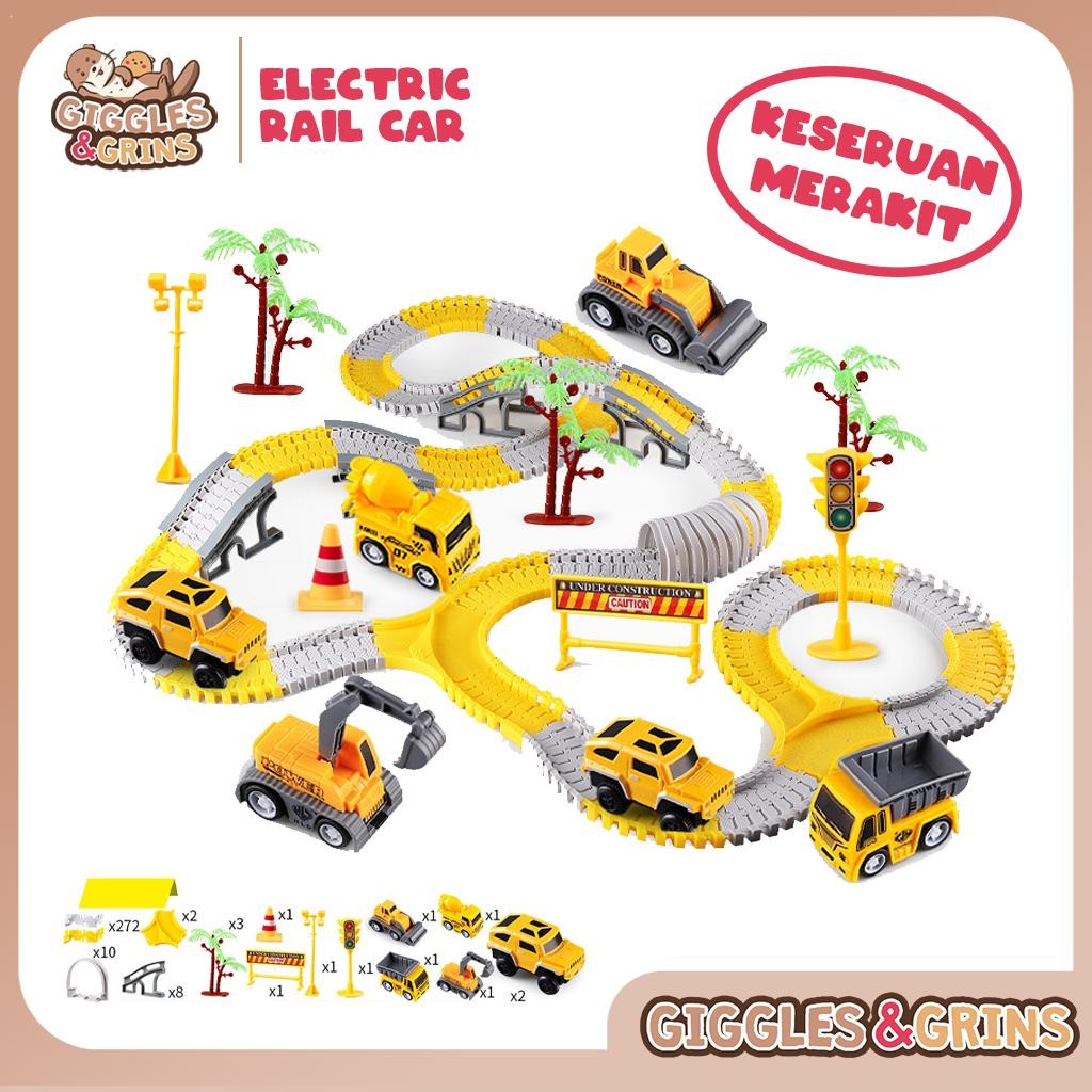 Jual Mainan Anak Rakit Konstruksi Kota Set Mainan Track Rakit Elektrik ...