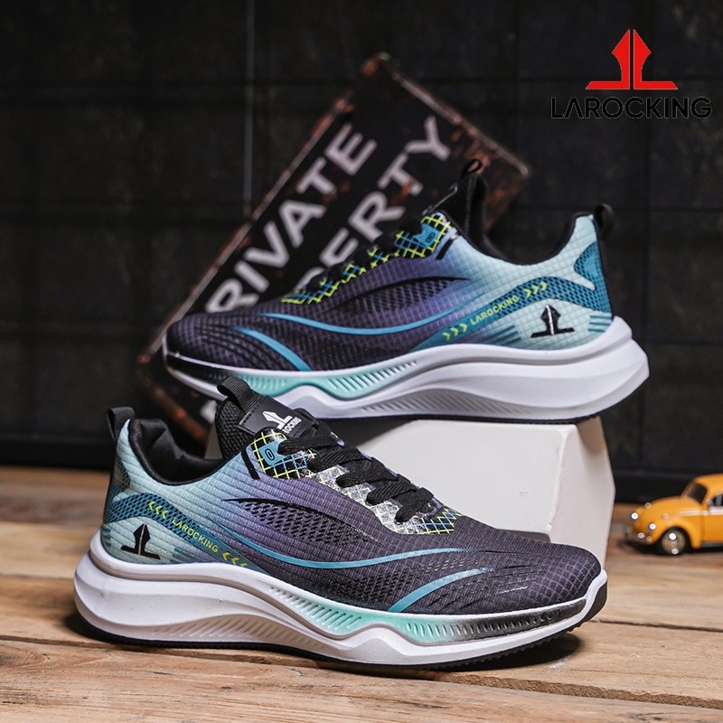 Jual Larocking - Ares Hitam Abu | Sepatu Sneakers Casual Running Gym ...