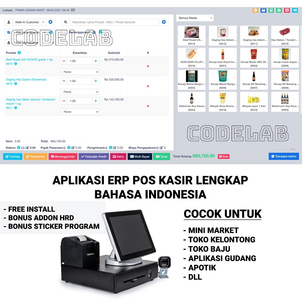 Jual Source Code Aplikasi ERP Plus POS atau Kasir Laravel | Shopee Indonesia