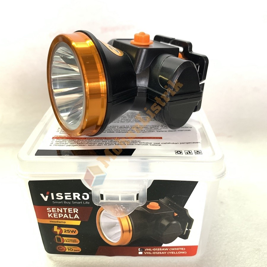 Jual Headlamp Senter Kepala Cas VISERO 25Watt 25 Watt 25W Headlamp ...