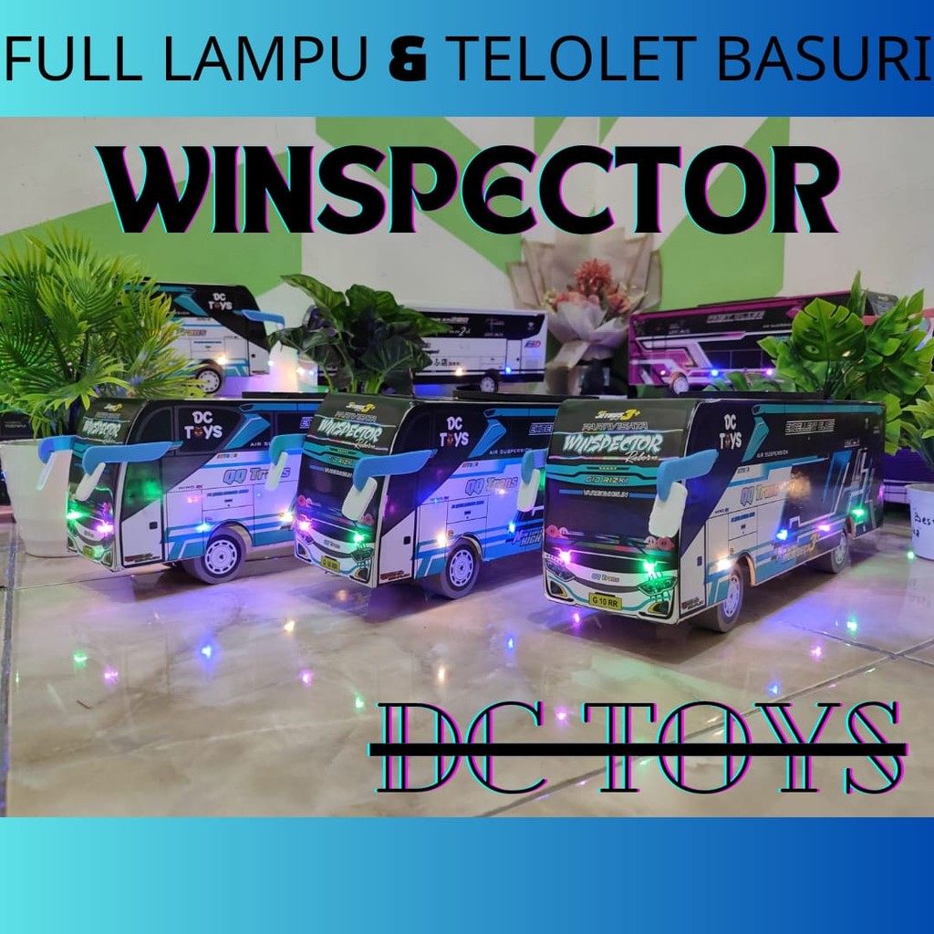 Jual MAINAN VIRAL MINIATUR MOBIL BUS TELOLET BASURI WINSPECTOR QQ TRANS FULL LAMPU 2024 | Shopee ...