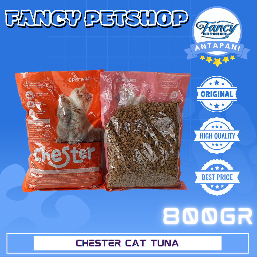 Jual Chester cat food tuna 800 gr makanan kucing all stages new produk ...