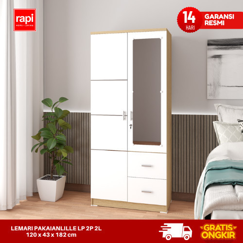 Jual RAPI Lemari Pakaian 2 Pintu / Lemari Gamis / Lemari Baju Minimalis ...