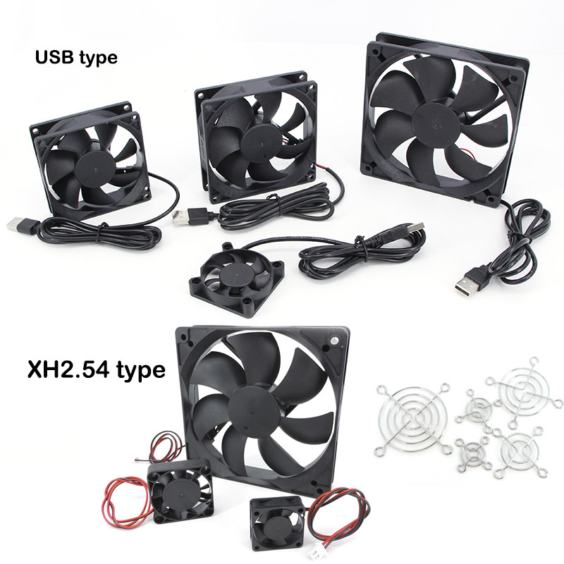 Jual 4010 5010 12025 8025 DC xh2.54 DC 5V USB Power Cooling Fan Metal ...