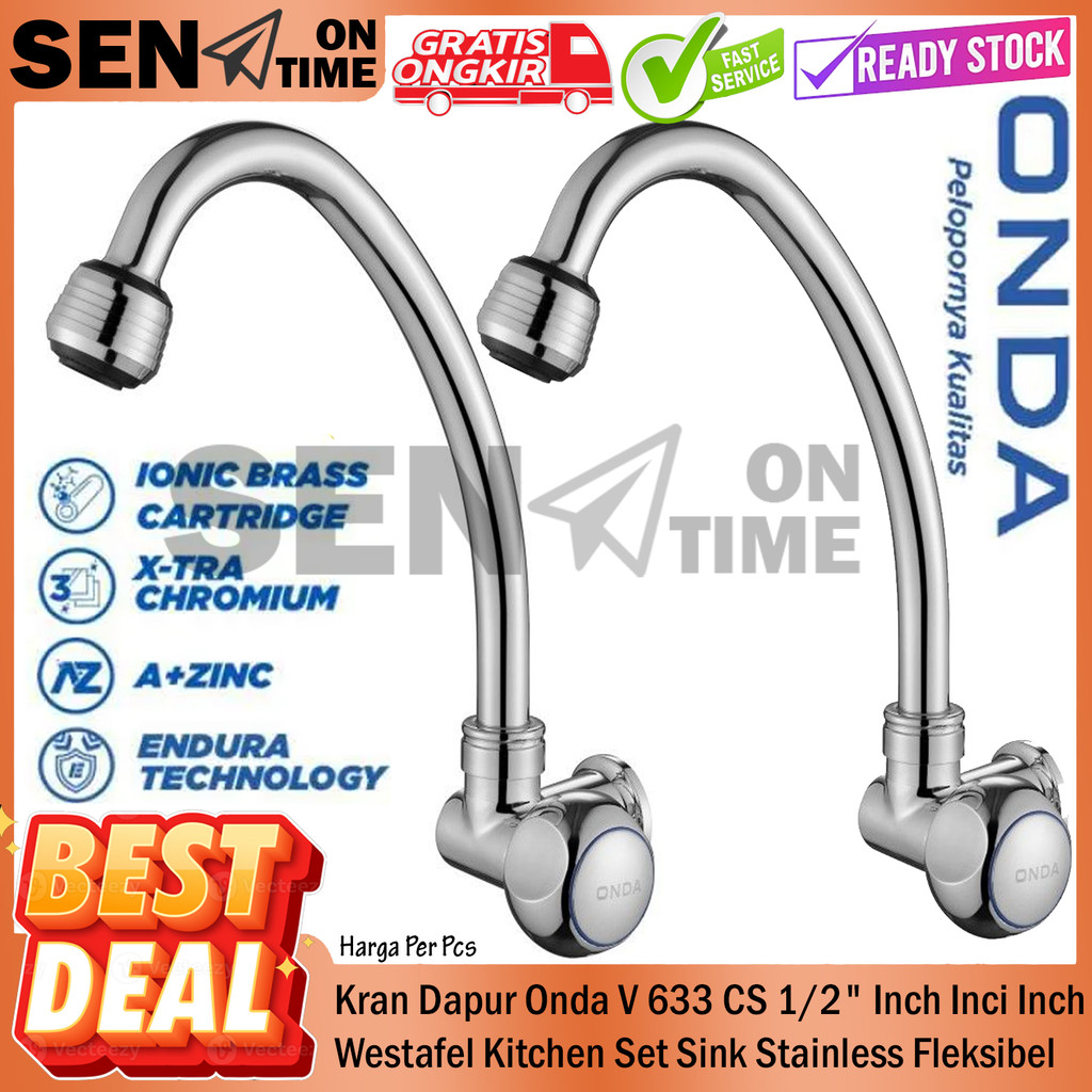 Jual Kran Dapur Onda V 633 CS 1/2" Inch Inci Inchi In Westafel Tembok ...