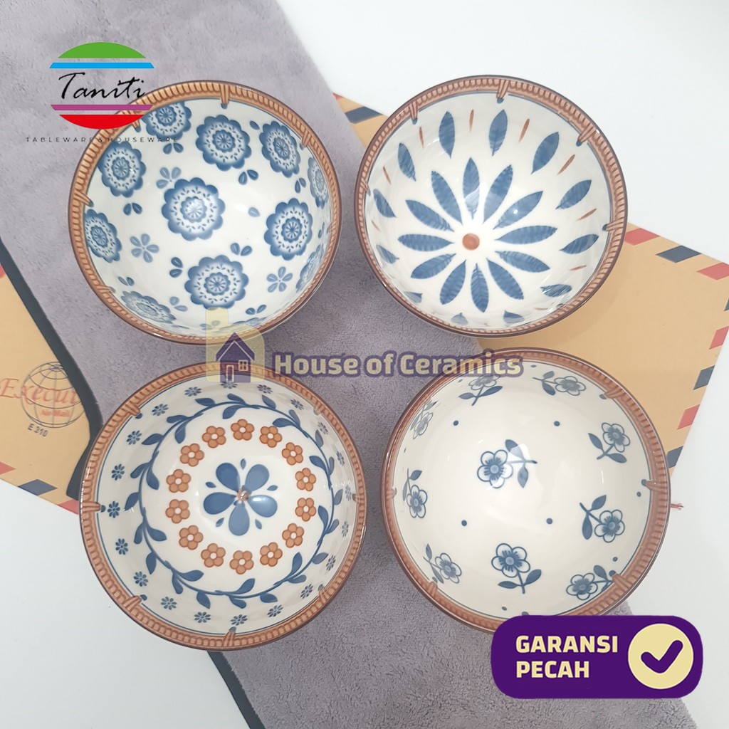 Jual TANITI Mangkok Keramik SUP SEASON 4,5 INCH Mangkok Bulat Cantik ...