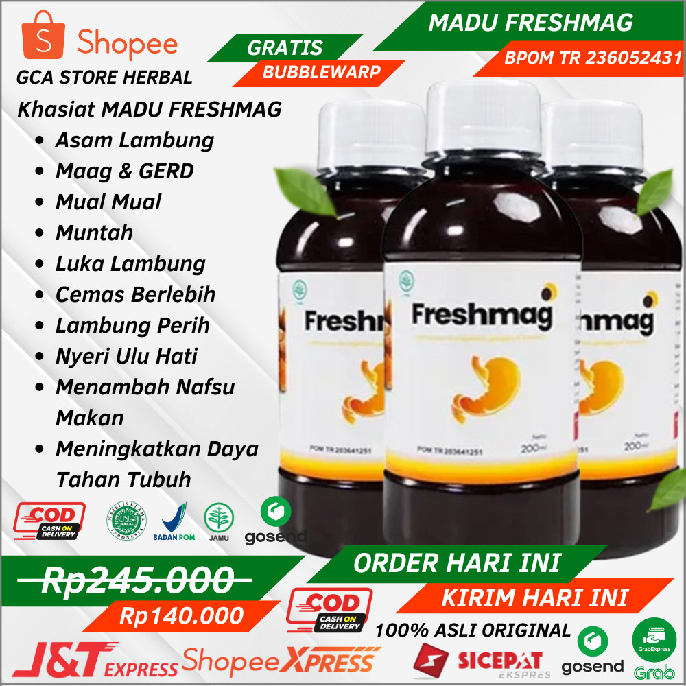 Jual Madu Freshmag Obat Asam Lambung Maagh GERD Nyeri Ulu Hati Madu ...