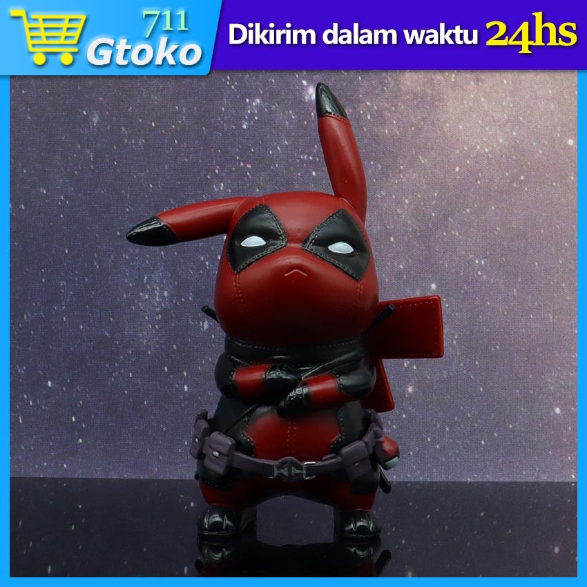 Jual Action Figure Pikachu x Deadpool Pokemon Avangers Panjang Dashboard Mobil | Shopee Indonesia