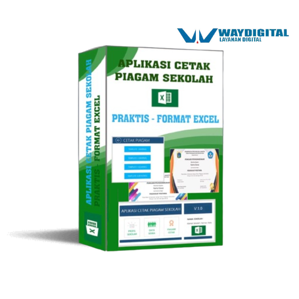 Jual Aplikasi Cetak Piagam Sekolah - Praktis, Format Excel! | Shopee ...