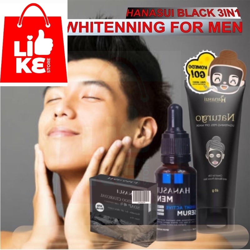 Jual HANASUI PAKETAN GLOWING MEN WAJAH | Shopee Indonesia