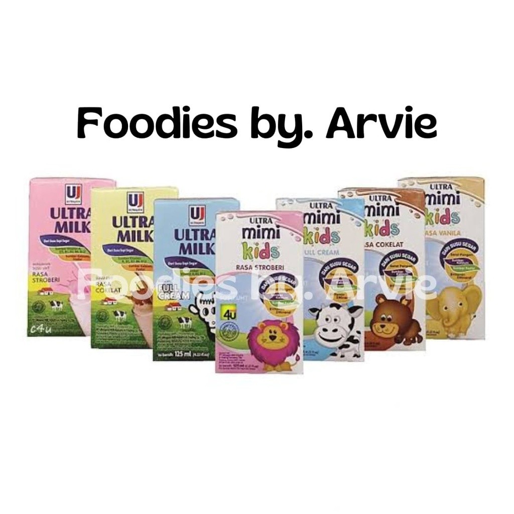 Jual SUSU ULTRA MILK UHT 125ML MIMI DUS BISA MIX VARIANT (GROSIR ...