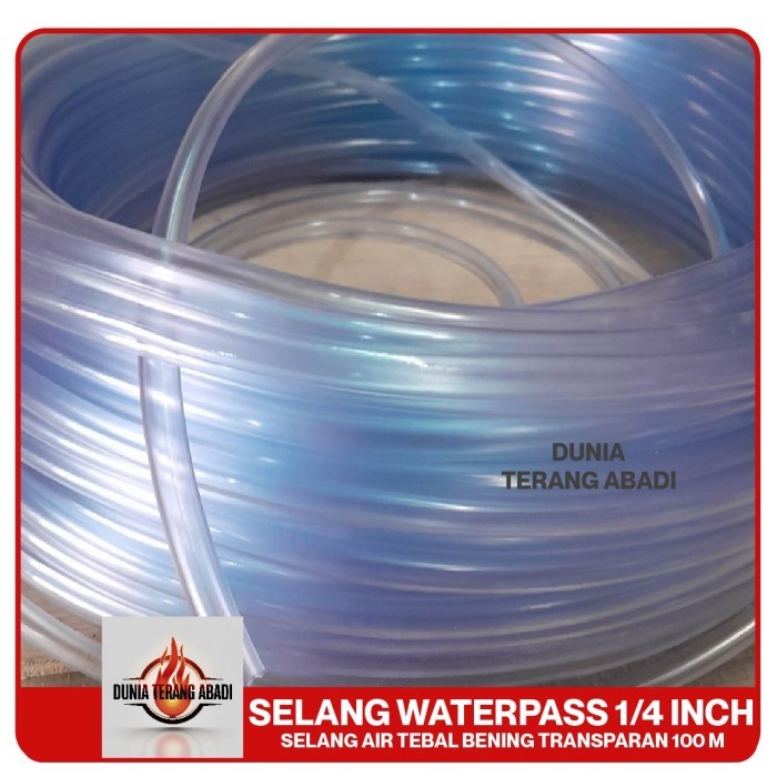 Jual Selang Waterpass 1/4" Inci 1Roll: 100M Selang Air Tebal Bening Transparan | Shopee Indonesia