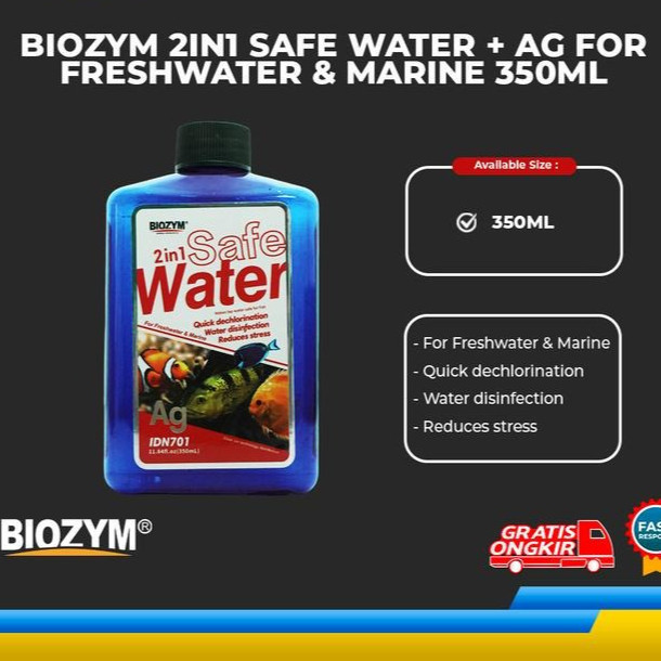 Jual BIOZYM 2in1 Safe Water + Ag for Freshwater & Marine Fish Stabilizer untuk Ikan Air Tawar ...