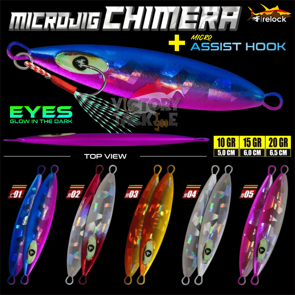 Jual EXTRA BONUS | UMPAN PANCING metal jig MICRO JIG FIRELOCK CHIMERA 10 | 15 | 20 GRAM Pusat ...