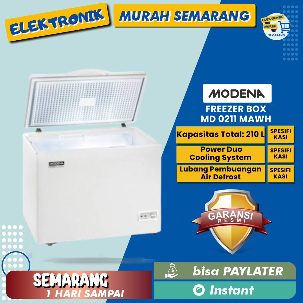 Jual MODENA Chest Box Freezer 210 Liter - MD0211-MAWH | Shopee Indonesia