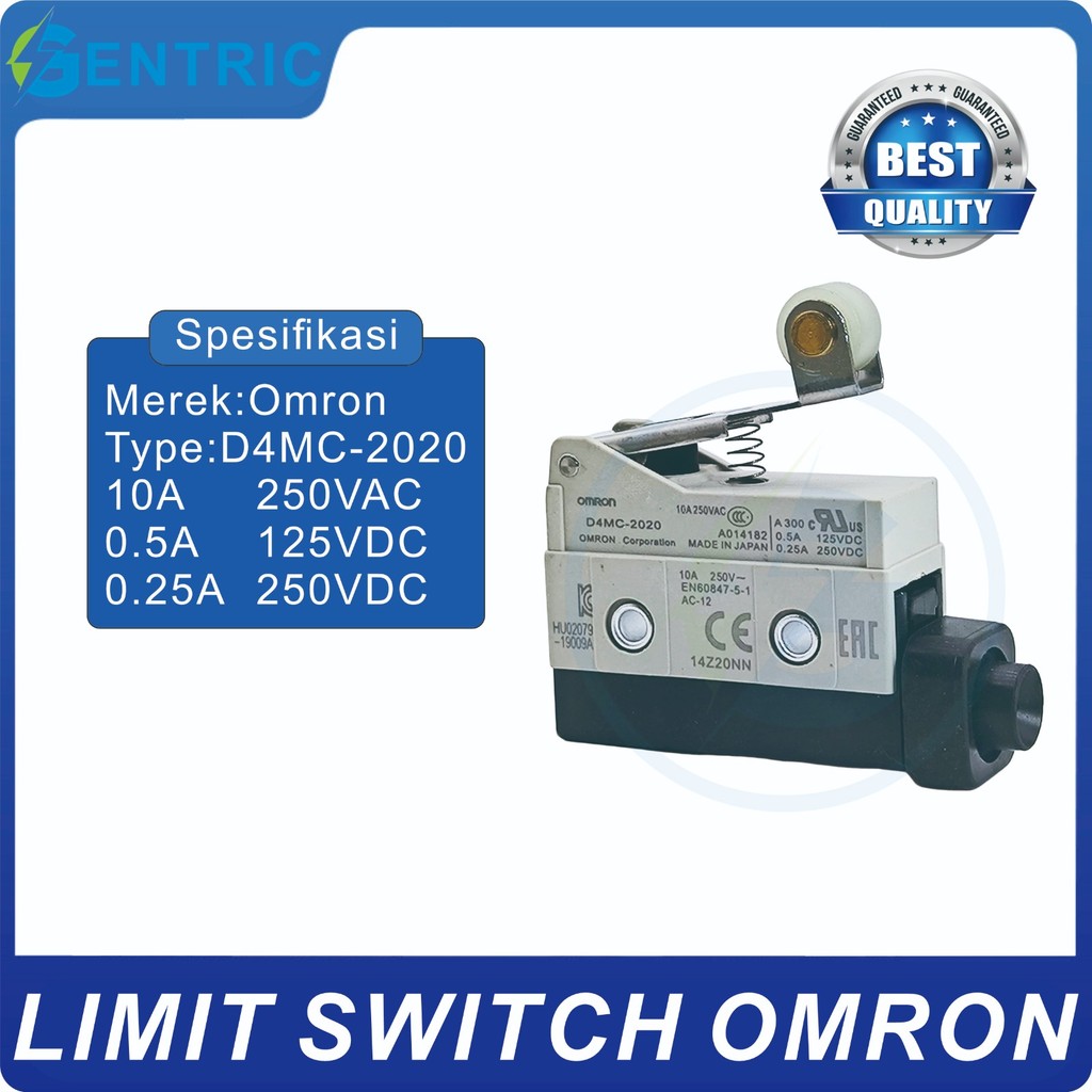 Jual LIMIT SWITCH/MICRO SWICTH OMRON D4MC 2020 BEST QUALITY. | Shopee Indonesia