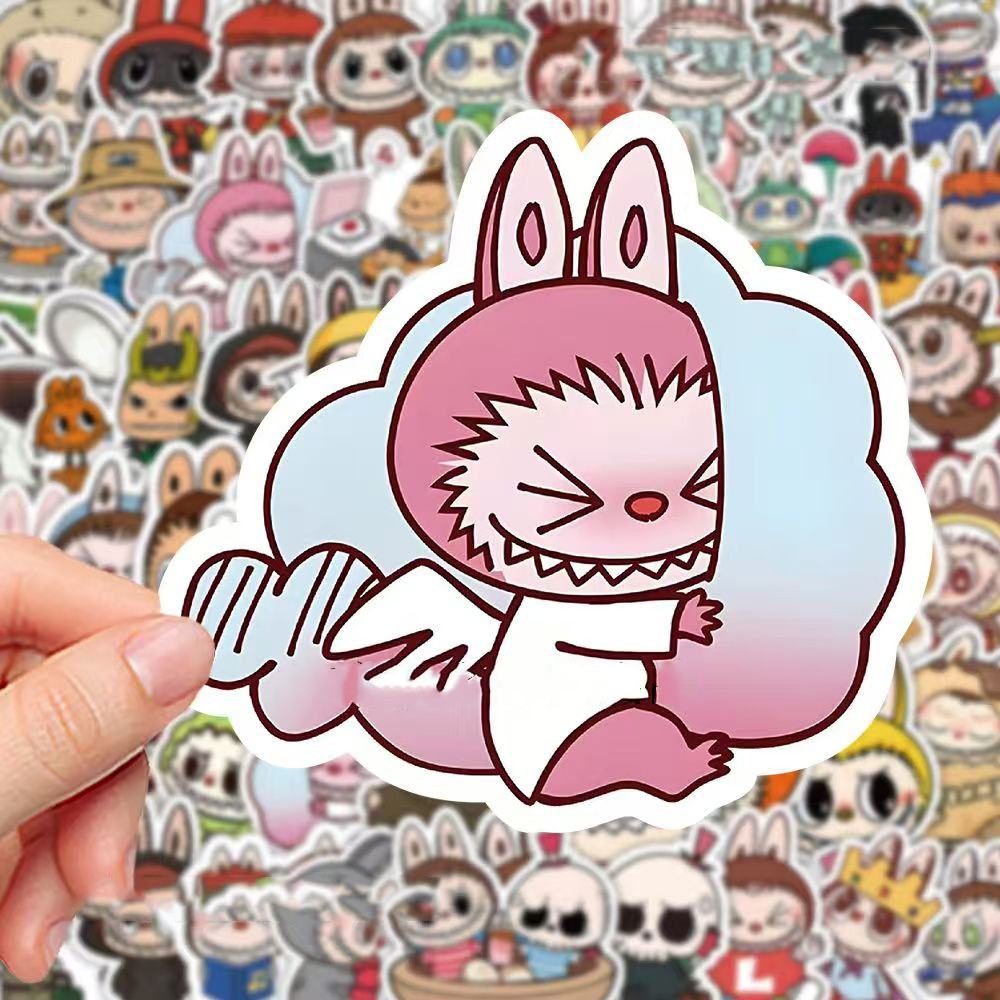 Jual Labubu Stickers Cute Multi-purpose Stickers Waterproof Decorative ...