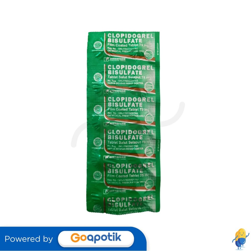 Jual Clopidogrel Bisulfate Bernofarm 75 Mg Strip 10 Tablet | Shopee Indonesia