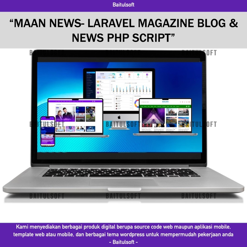 Jual SOURCE CODE APLIKASI WEB MAAN NEWS- LARAVEL MAGAZINE BLOG & NEWS ...