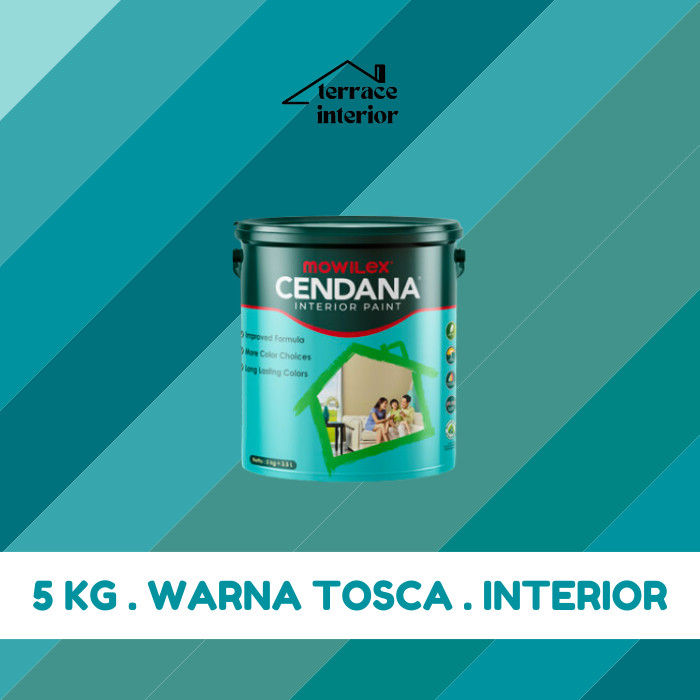 Jual Cat Tembok Mowilex Cendana Interior Warna Tosca 5 kg | Shopee ...