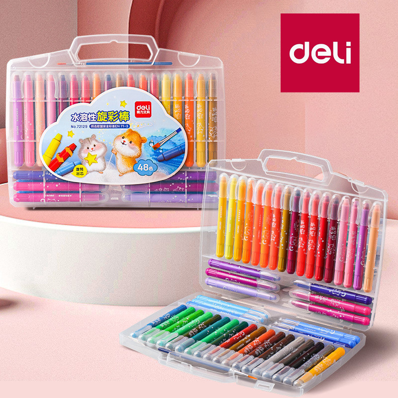 Jual Grasp Crayon Set 12/36/48 Warna Mata Sedang Silky Crayon Water ...