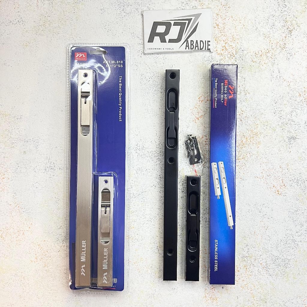 Jual Grendel Slot Tanam Pintu Flush Bolt Stainless SUS304 MULLER 6 + 12 ...