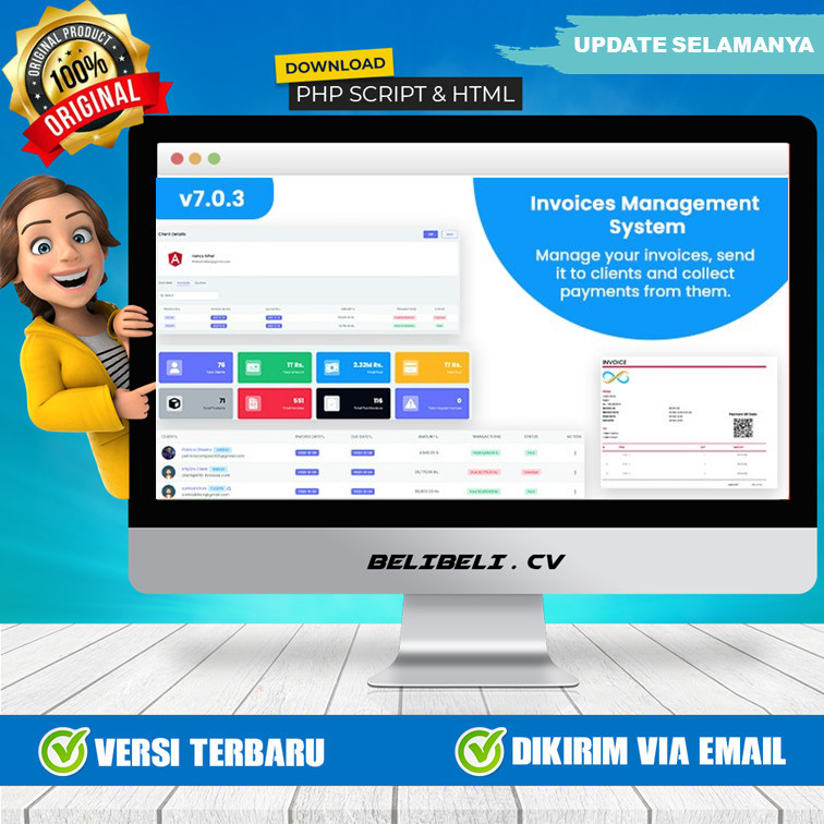 Jual Source Code Laravel Invoices Laravel Invoice Management System