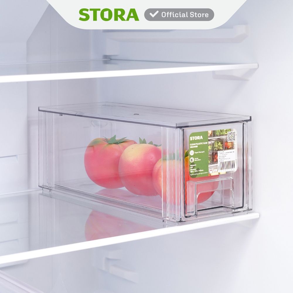 Jual Stora Laci Penyimpanan Plastik Slim - Clear Stackable Storage Box ...