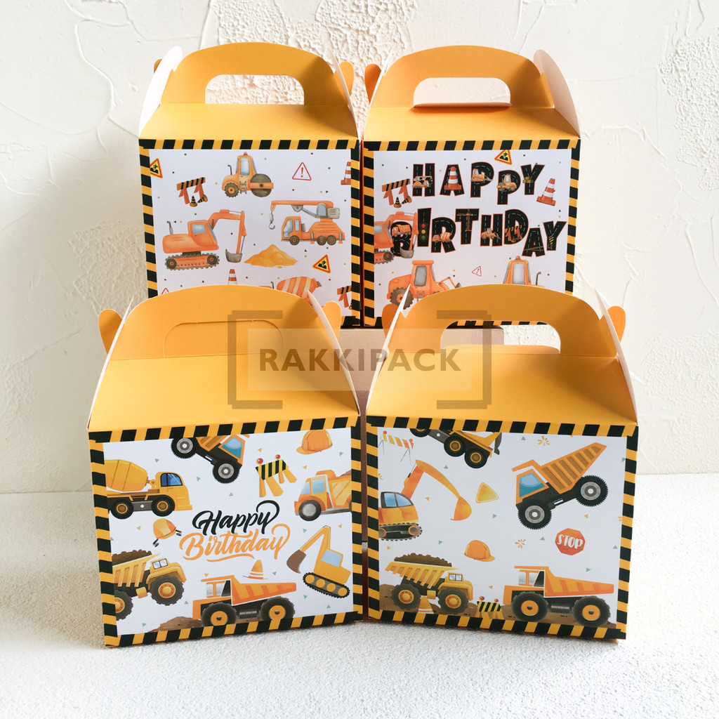 Jual Goodie bag gable box karton hampers ultah anak excavator begu ...