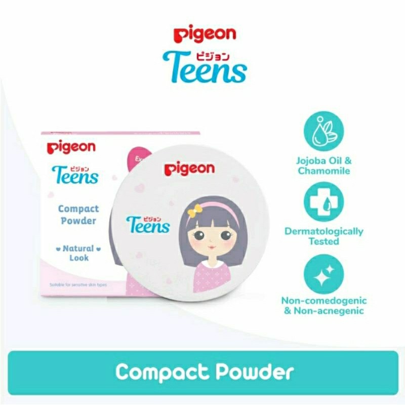 Jual Pigeon Teens Compact Powder Squalane 14g | Refill Compact Powder ...
