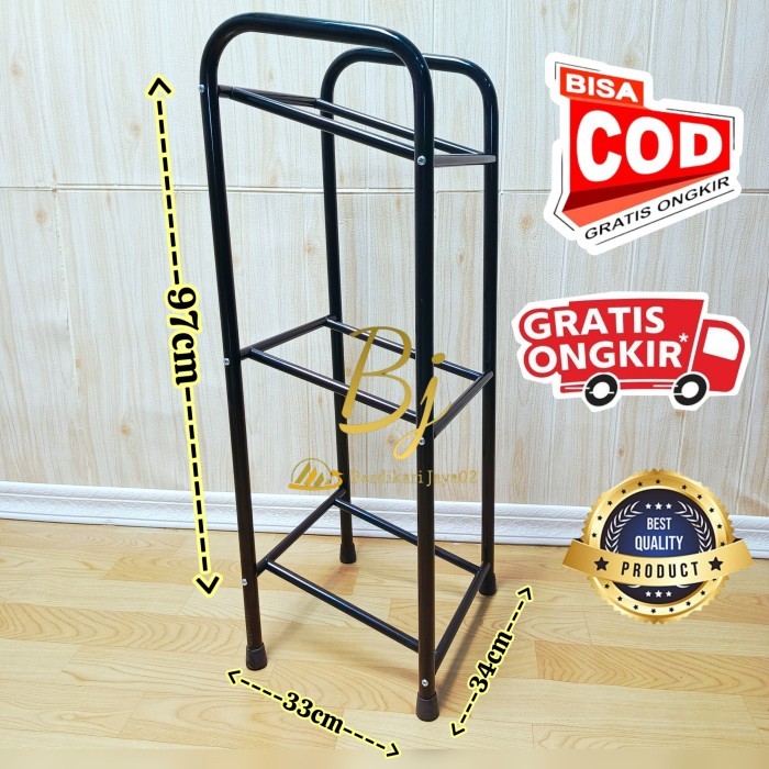 Jual Rak Galon 4 Susun Roda + Bonus Kran / Rak Galon Besi Berkualitas ...