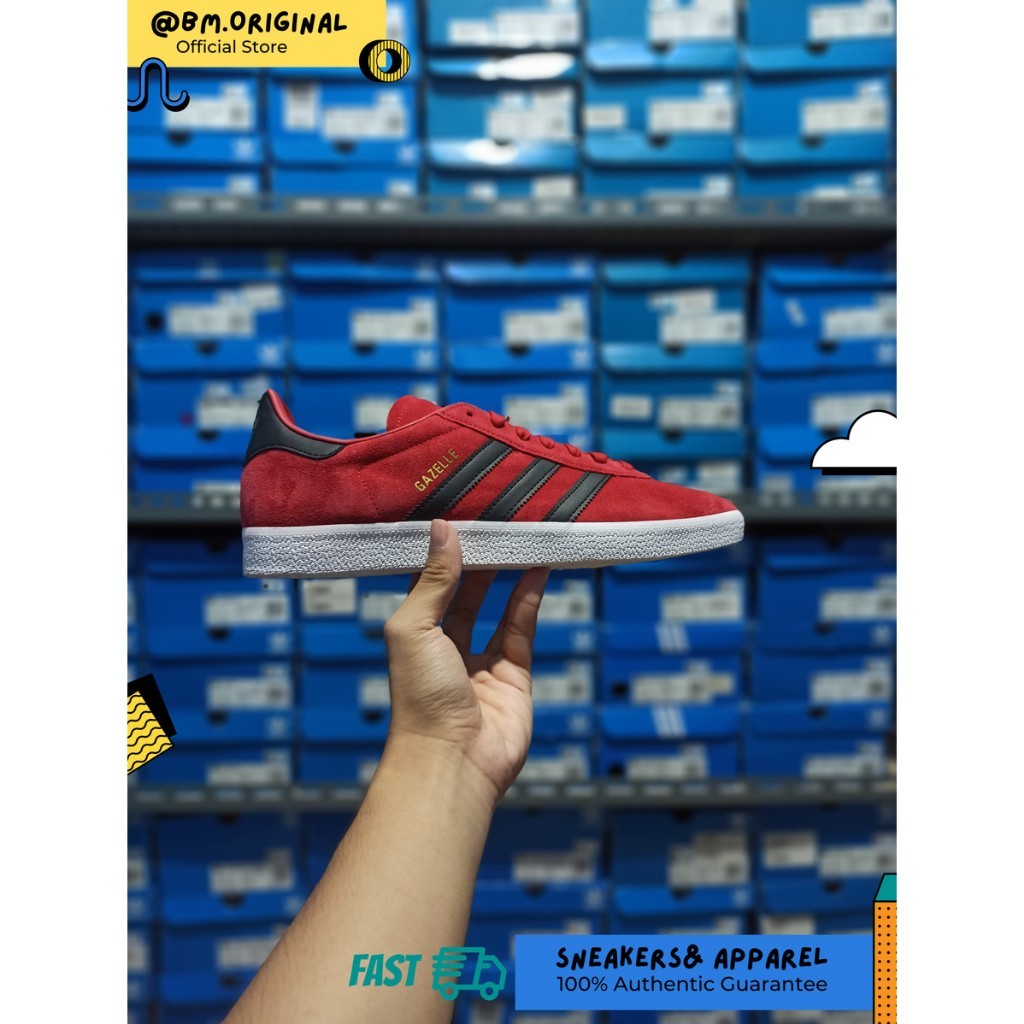 Jual Adidas Gazelle x Manchester United MUFC Red Core Black White ...