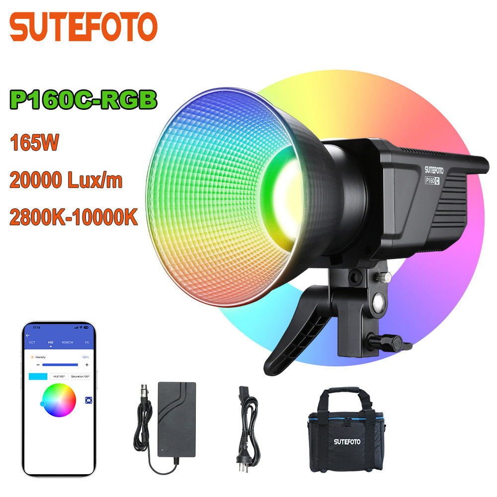 Jual Sutefoto P160 RGB LED Video Light BI Color 2800K-10000K White BI ...