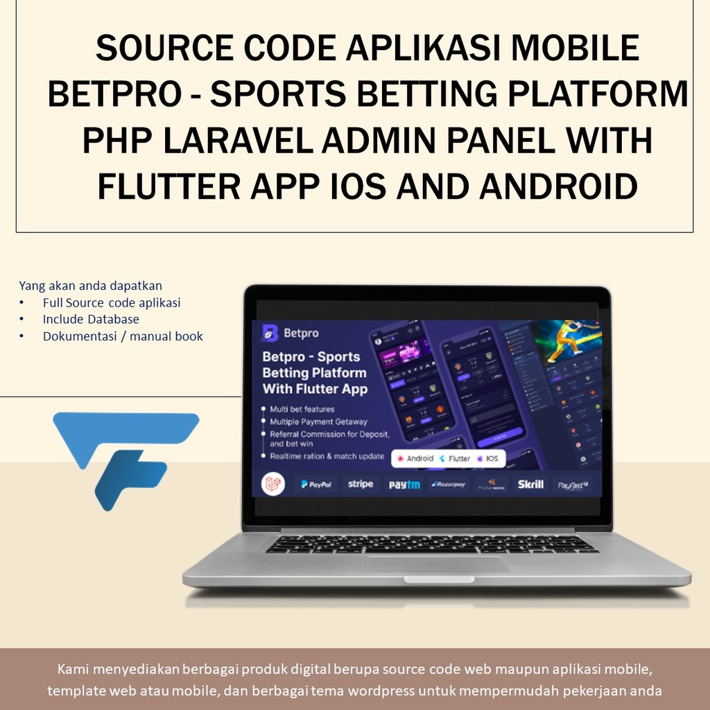 Jual SOURCE CODE APLIKASI MOBILE BETPRO - SPORTS BETTING PLATFORM PHP LARAVEL ADMIN PANEL WITH ...