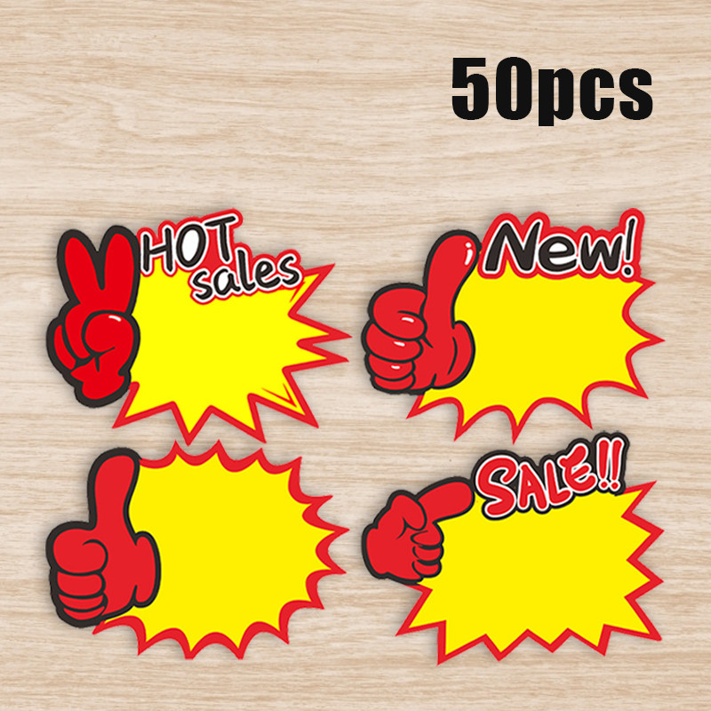 Jual 50PCS Kertas Harga Promo Price Tag Kartu Kertas Penjepit Harga ...