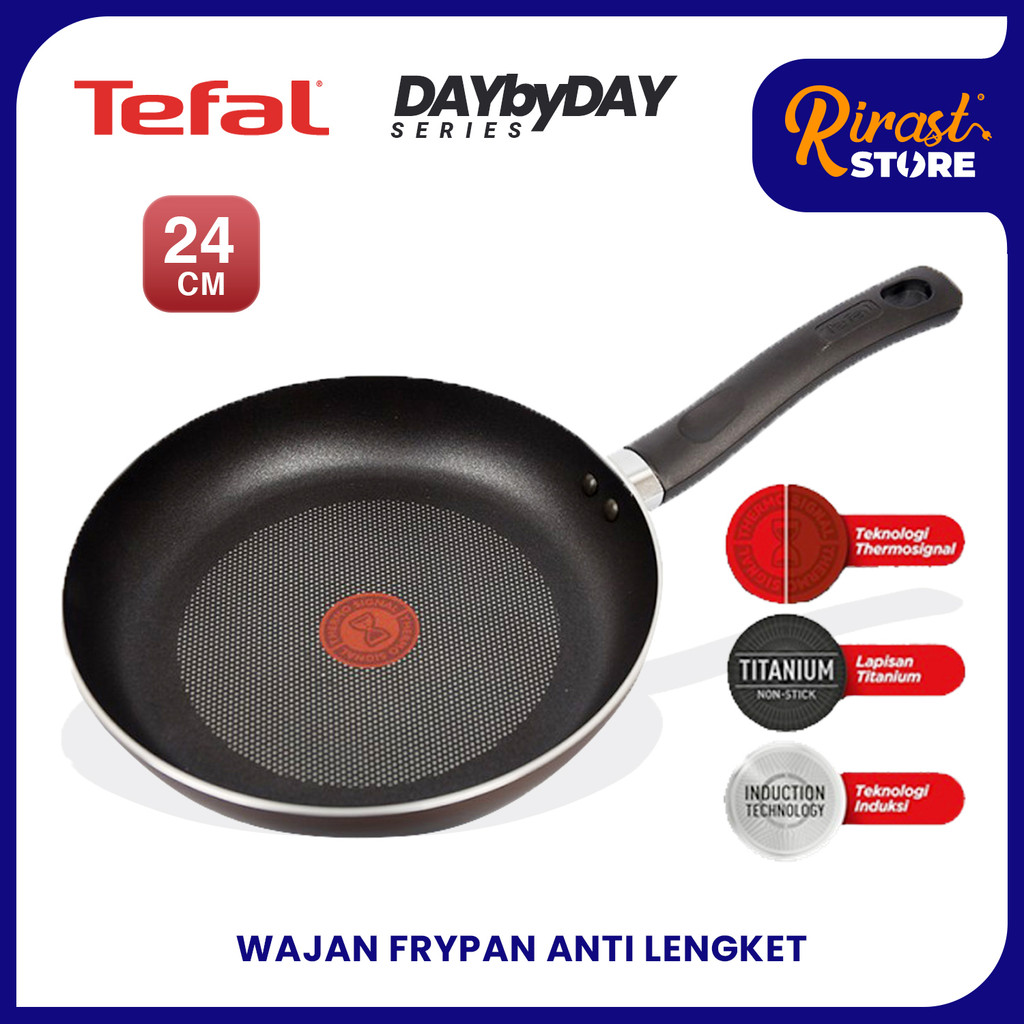 Jual TEFAL DAY BY DAY FRY PAN 24 CM WAJAN PENGGORENGAN ANTI LENGKET | Shopee Indonesia